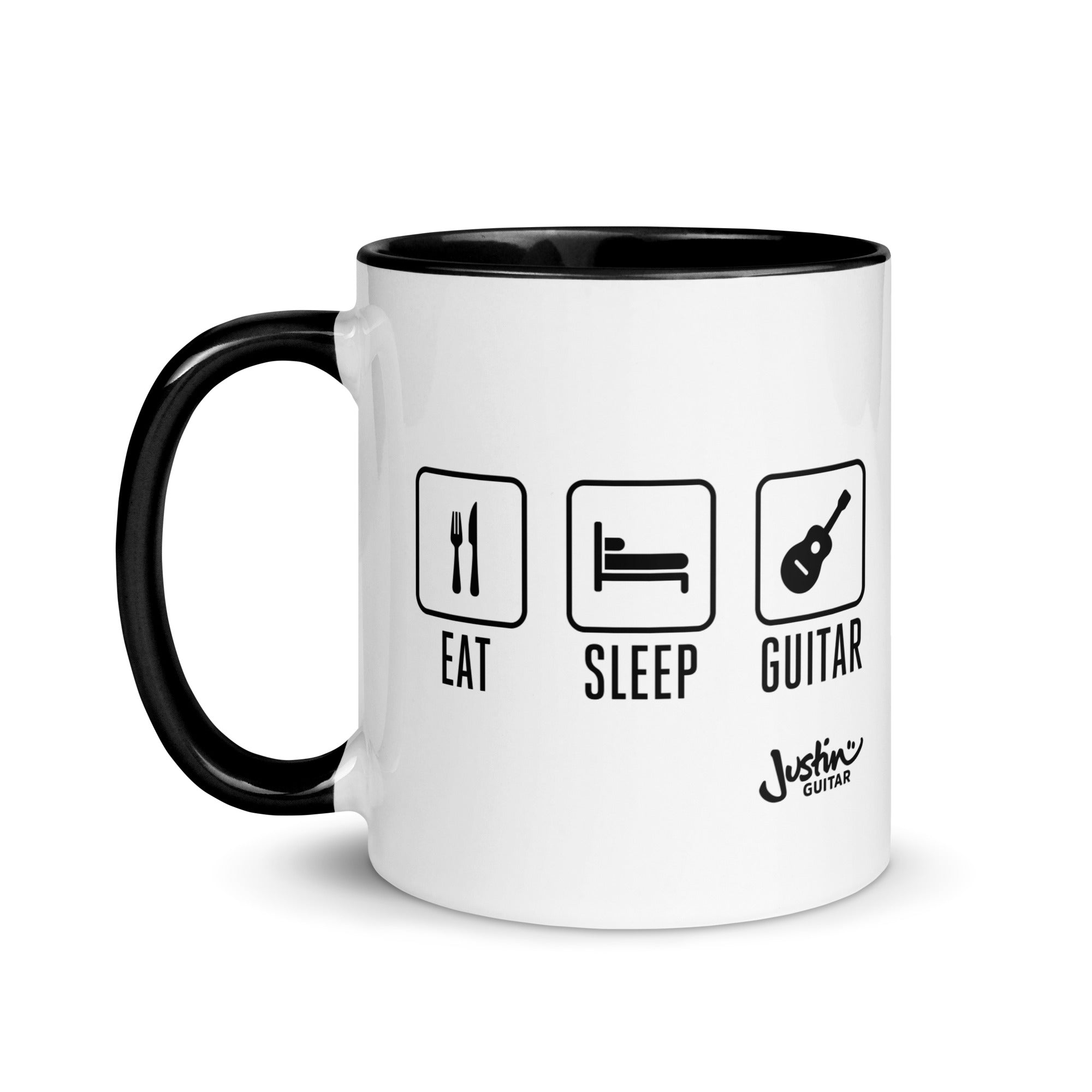 Eat Sleep Guitar | Mug with Color Inside – JustinGuitar Merch Store